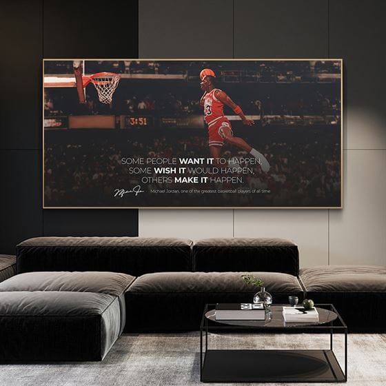 Michael Jordan - Make it happen canvas – CanvasWallDecor